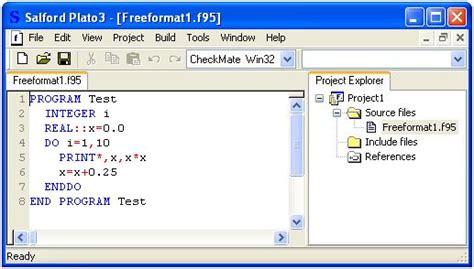 A Simple Fortran Project Silverfrost Fortran Help