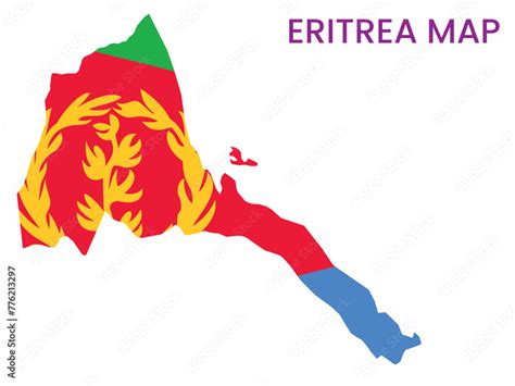 High Detailed Map Of Eritrea Outline Map Of Eritrea Africa Stock Vector Adobe Stock