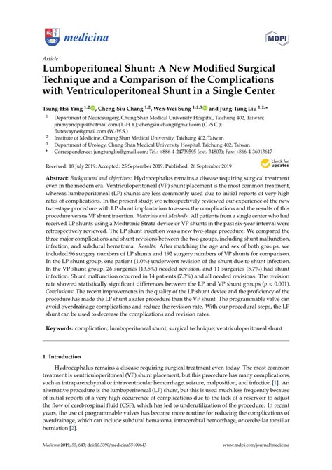 Pdf Lumboperitoneal Shunt A New Modified Surgical Technique And A