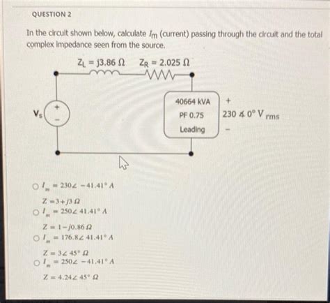 solved question 2 in the circult shown below calculate im
