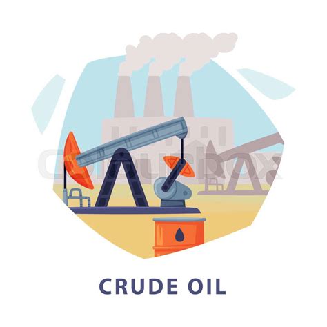 Natural Resource With Crude Oil Extraction Hexagonal Shape P Colourbox