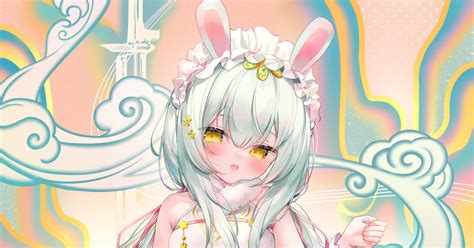 White Tights Bunny Girl High Leg Leotard 新年 Pixiv