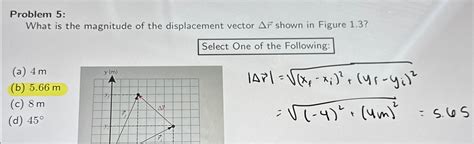 Solved Problem What Is The Magnitude Of The Displacement Chegg