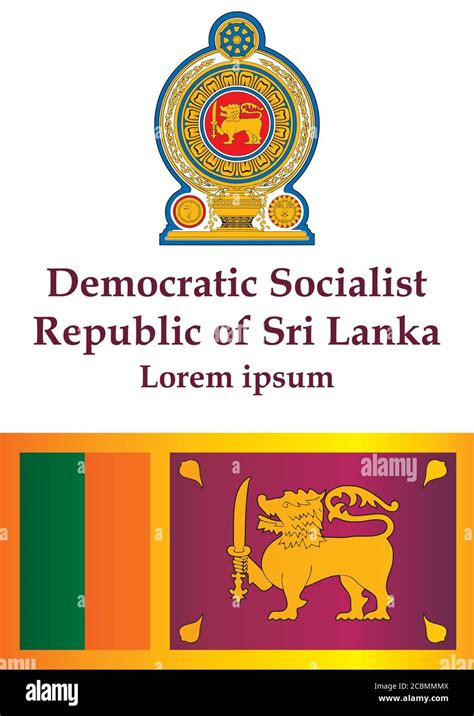 Flag Of Sri Lanka Democratic Socialist Republic Of Sri Lanka Template