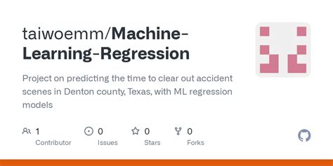Github Taiwoemmmachine Learning Regression Project On Predicting