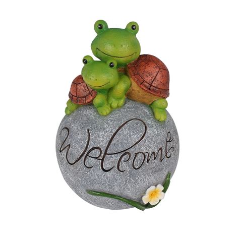 Turtles Garden Statue Yard Decor Welcome Turtles O Vicedeal