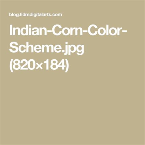 Indian Corn Color Colour Schemes