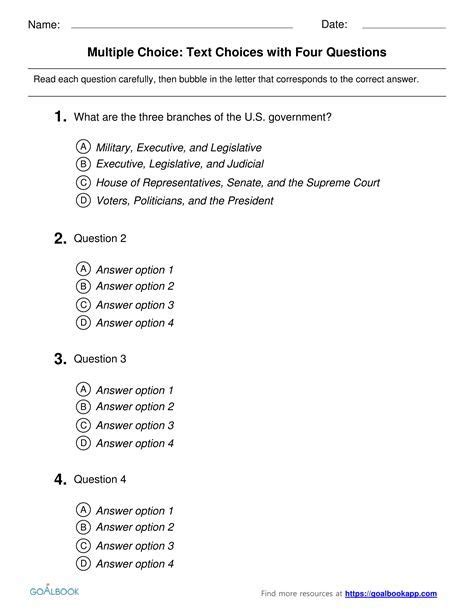 Multiple Choice Quiz Template Google Docs At Templatecom Multiple Choice Test Word Template