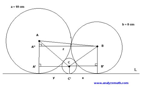 Three Tangent Circles Problem With Solution