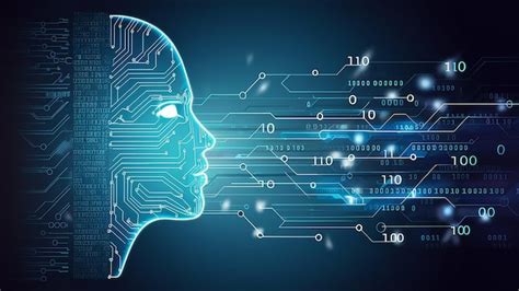 Featuring A Side Profile Of A Human Face Composed Of Interconnected Circuitry And Binary Code