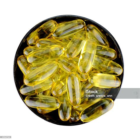 Various Color Of Soft Gelatin Capsule Medicine On White Backgrou Stock
