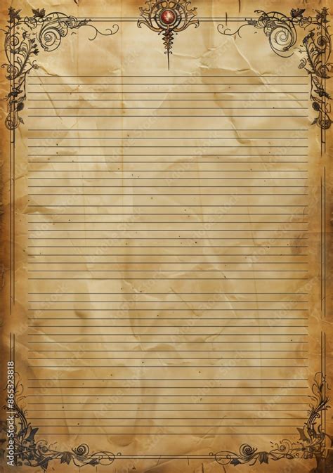 Old Paper Texture And Old Fantasy Vintage Border Background Wallpaper Stock Photo Adobe Stock