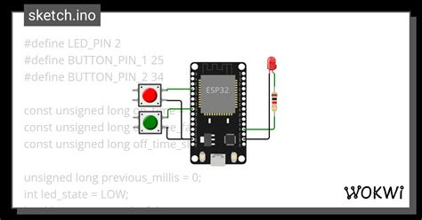 Thêm 1 Nút Bấm Nữa để Thay đổi Tần Suất Nhấp Nháy Wokwi Esp32 Stm32 Arduino Simulator
