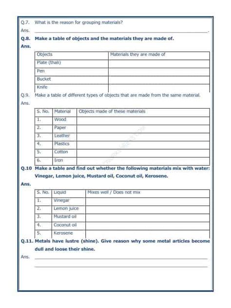 A2zworksheets Worksheet Of Sorting Materials Into Groups 03 Metals And