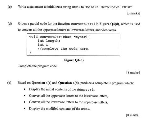 Solved Write A Statement To Initialize A String Strl To