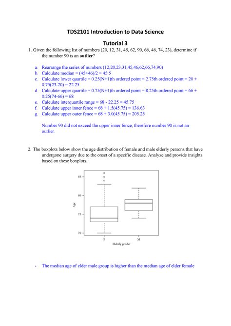 Tutorial 3 Data Science TDS2101 Introduction To Data Science