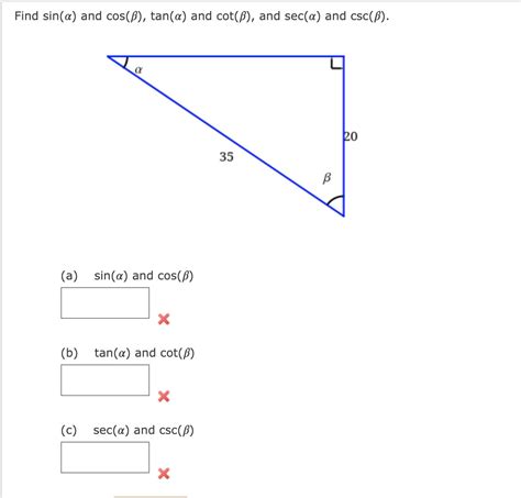 Solved Find Sinα ﻿and Cosβtanα ﻿and Cotβ ﻿and