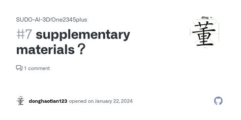 Supplementary Materials？ · Issue 7 · Sudo Ai 3done2345plus · Github