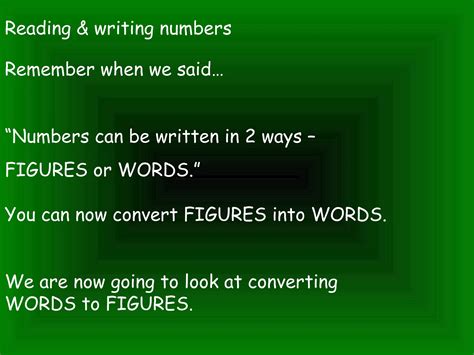 Reading And Writing Numbers PPT