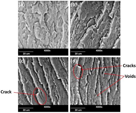Sem Micrographs Of Impact Fractured Surfaces Of A Neat Pbt B