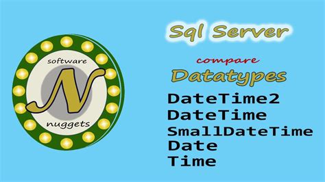 Sql Server L10 Compare All Date And Time Data Types In Sql Youtube