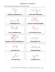 Fa21 3A ProblemSet E Key Pdf Problem Set E1 Nomenclature 1 Draw A Structure Corresponding