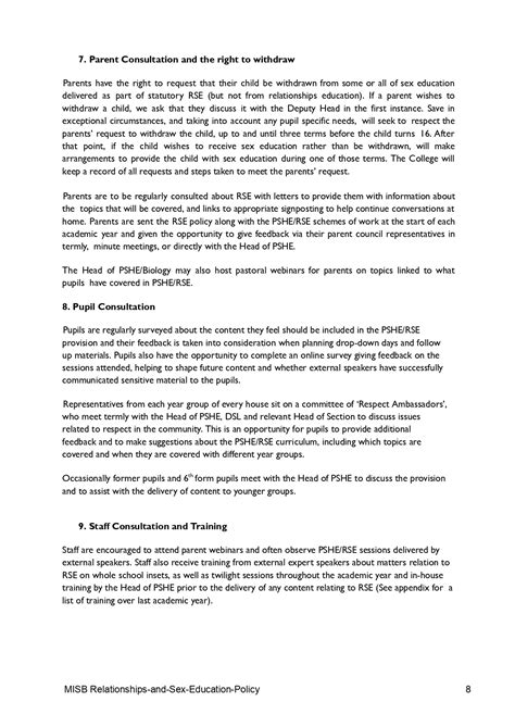 Modern International School Bangkok Relationships And Sex Education Policies