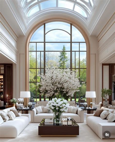 Old Money Penthouse Luxury Home Conservatory Design Arched Windows