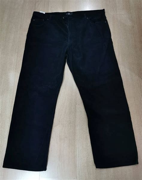 Marks Spencer Blue Harbour Ribbed Jeans Navy Large Plus Size Men S