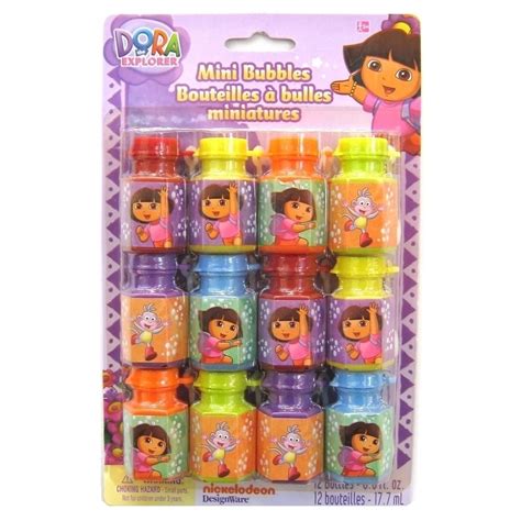 Dora The Explorer Mini Bubble Bottles Set Of 12 Fashion For Fun