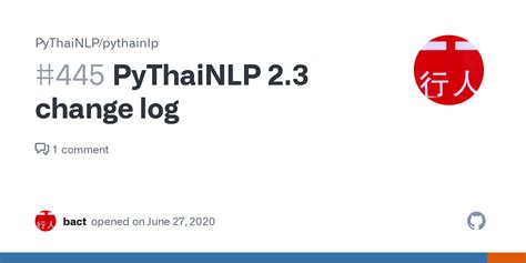 Pythainlp Change Log Issue Pythainlp Pythainlp Github