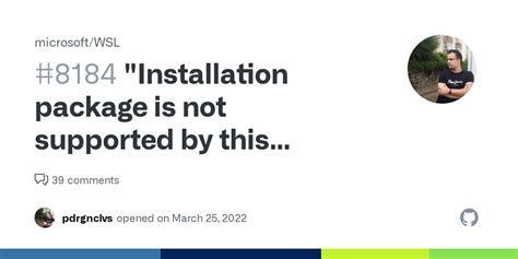 Installation Package Is Not Supported By This Processor Type Error When Running Wsl Update