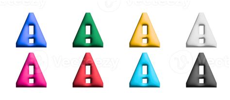 Warning Icon Set Colored Symbols Graphic Elements 16597739 Png