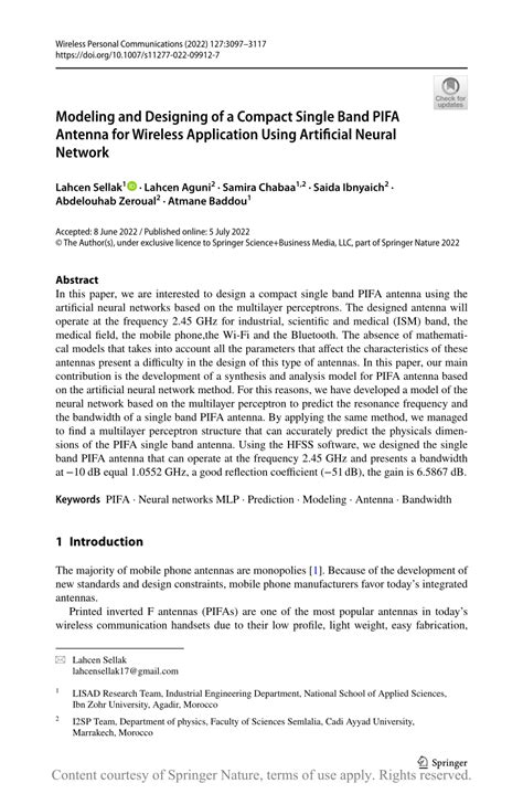 Modeling And Designing Of A Compact Single Band Pifa Antenna For Wireless Application Using