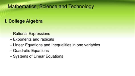 Ppt Mathematics Science And Technology Powerpoint Presentation Free Download Id11921984