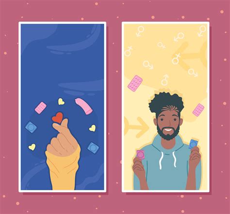 Man And Hand With Sexual Icons 12890482 Vector Art At Vecteezy