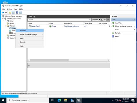 Windows Server 2022 WSFC 共有ストレージを追加する Server World