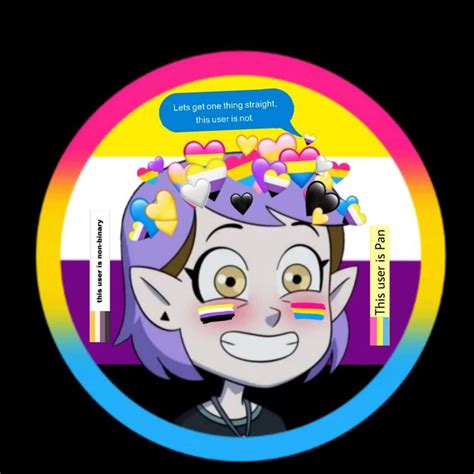 Pan And Non Binary Pfp In 2022 Owl House Amity Binary