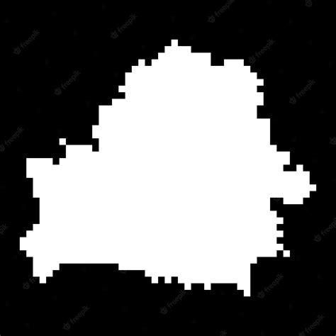 벨로루시 벡터 일러스트 레이 션의 픽셀 지도 프리미엄 벡터