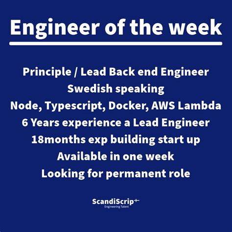 Engineering Talent Lead Engineer Node Typescript Docker Aws Michael Sullivan