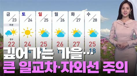 깊어가는 가을…큰 일교차·강한 자외선 주의 Youtube