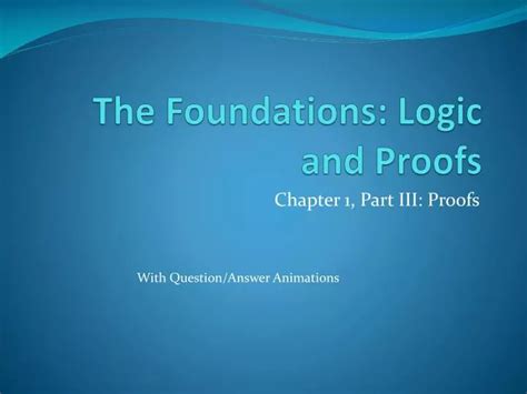 Ppt The Foundations Logic And Proofs Powerpoint Presentation Free Ppt The Foundations Logic And Proofs Powerpoint Presentation Free