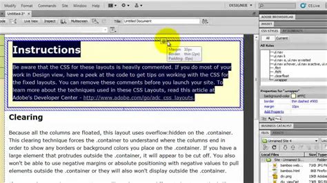 Dreamweaver Tutorials Working With Div Tags Wrap Div Around