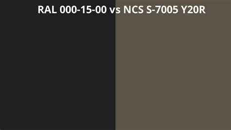 Ral 000 15 00 Vs Ncs S 7005 Y20r Ral Colour Chart Uk