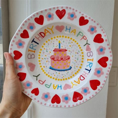 들꽃세라믹 생일축하해 파스타접시 위시버킷