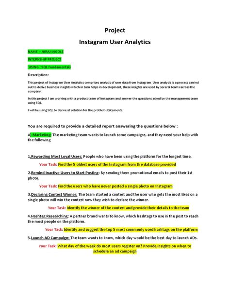 Instgram User Analytic Project Pdf