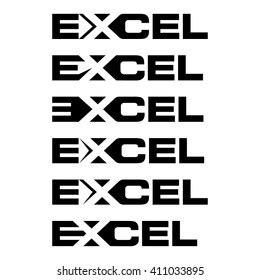 Excel Logotype Logo Vector Stock Vector Royalty Free Shutterstock