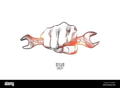 Repair Concept Hand Drawn Isolated Vector Stock Vector Image And Art Alamy