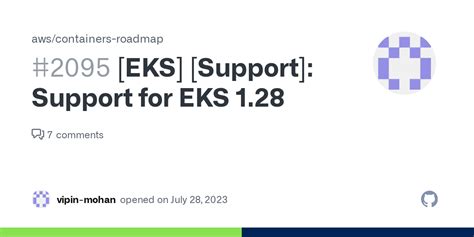 Eks Support Support For Eks 128 · Issue 2095 · Awscontainers Roadmap · Github