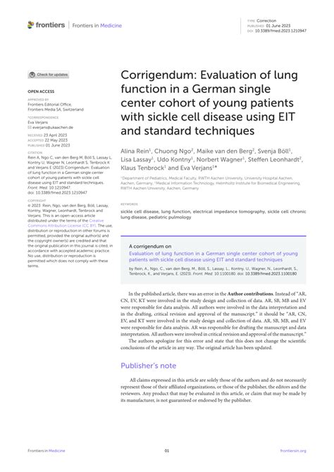 Pdf Corrigendum Evaluation Of Lung Function In A German Single Center Cohort Of Young